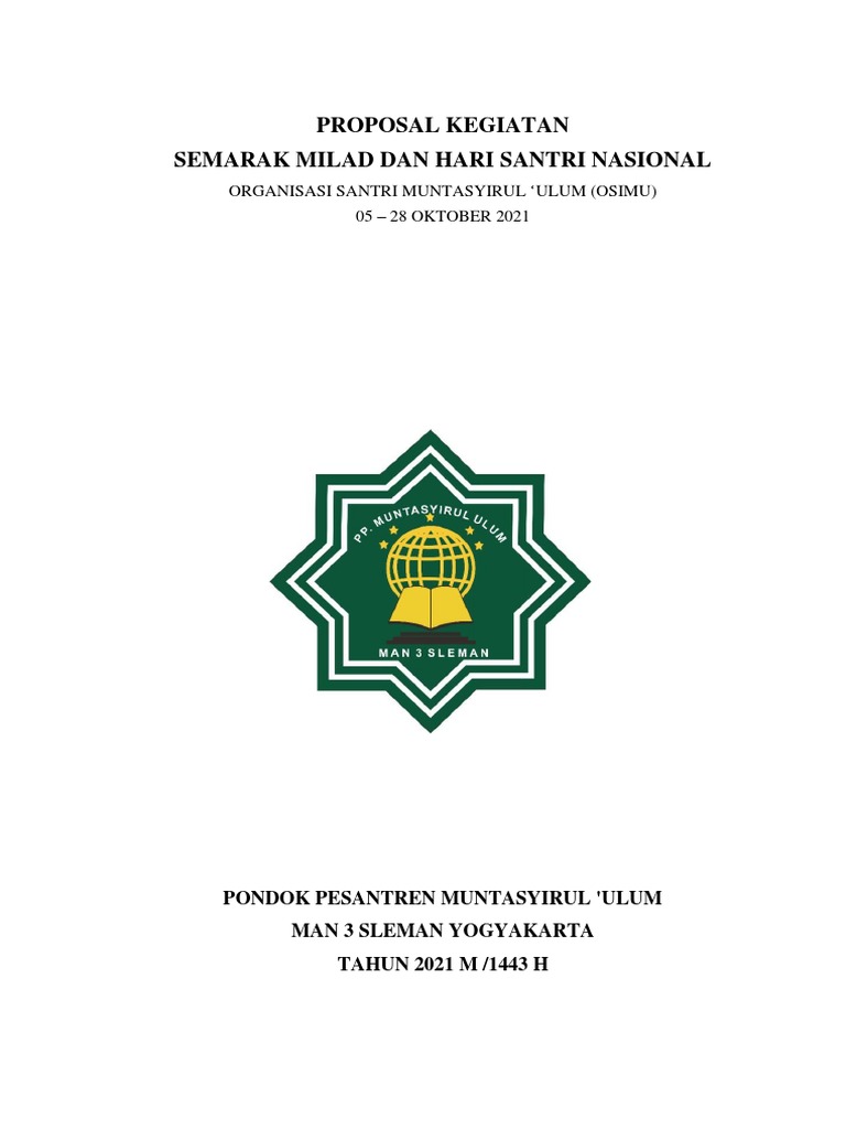 Proposal Semarak Milad Ppmu & HSN 2021 | PDF