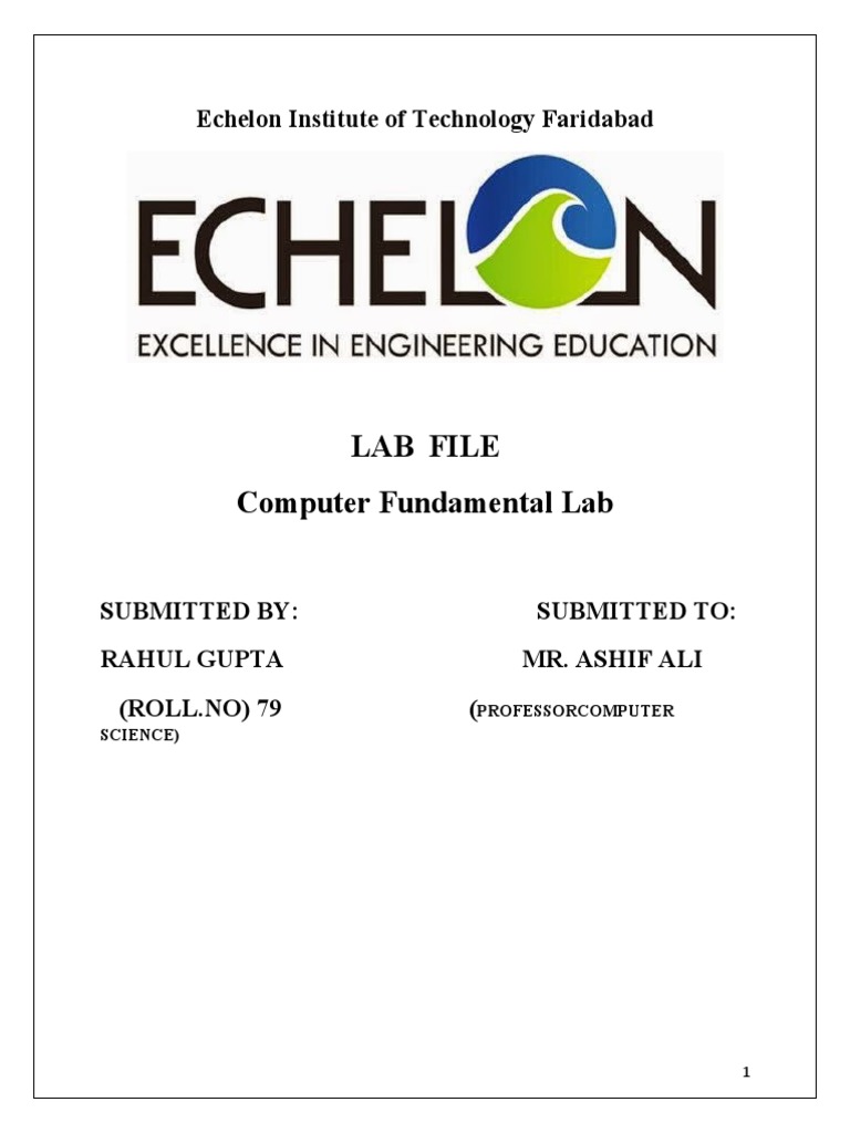Computer Fundamentals Lab Overview | PDF | Random Access Memory ...