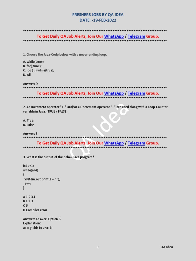 Java Coding Assessments Pdf Integrated Development Environment Selenium Software