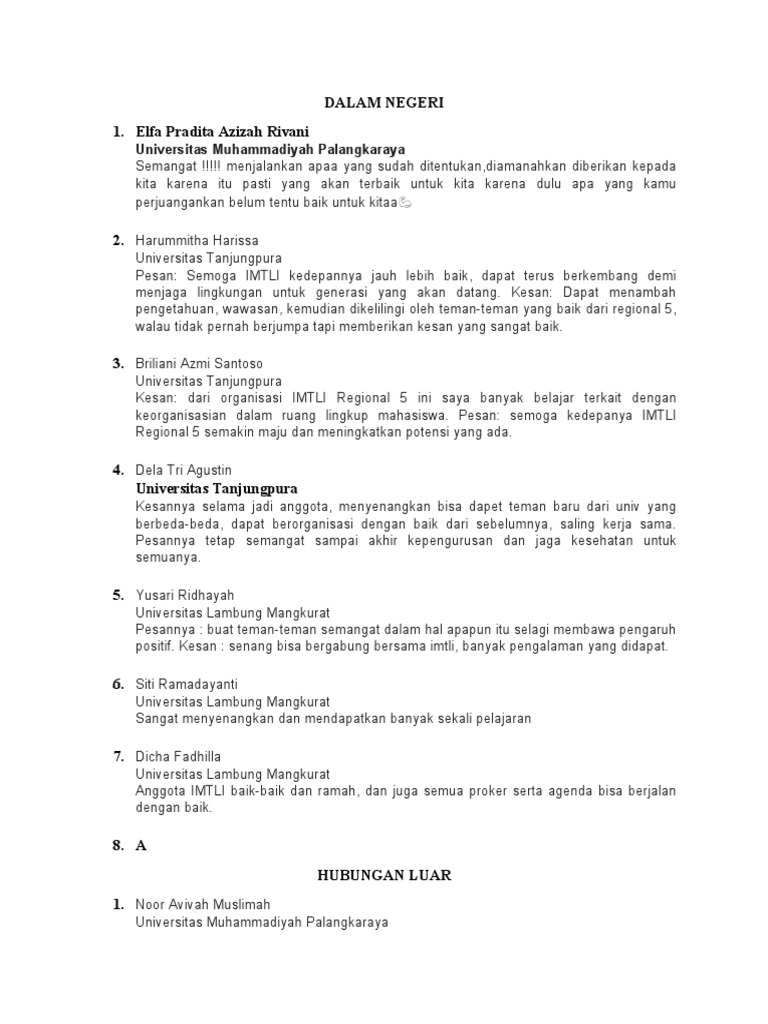 Kesan Pesan | PDF