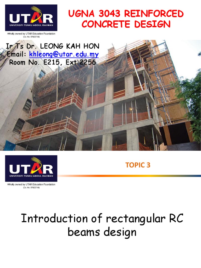 W3 L3 Introduction of Rectangular RC Beams Design | PDF | Beam ...