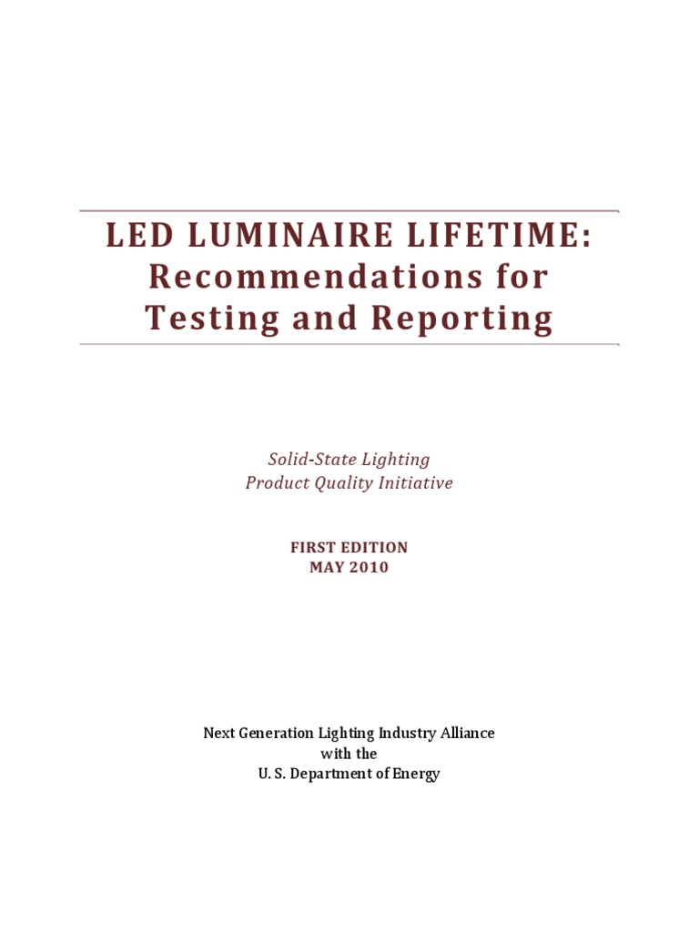Led - Luminaire Lifetime Guide | PDF | Reliability Engineering | Lighting