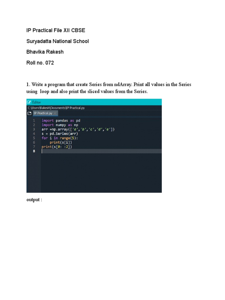 IP Practical | PDF | Chart | Information Technology Management