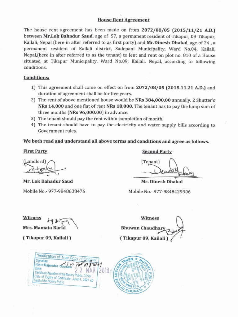 House Rent Agreement | PDF