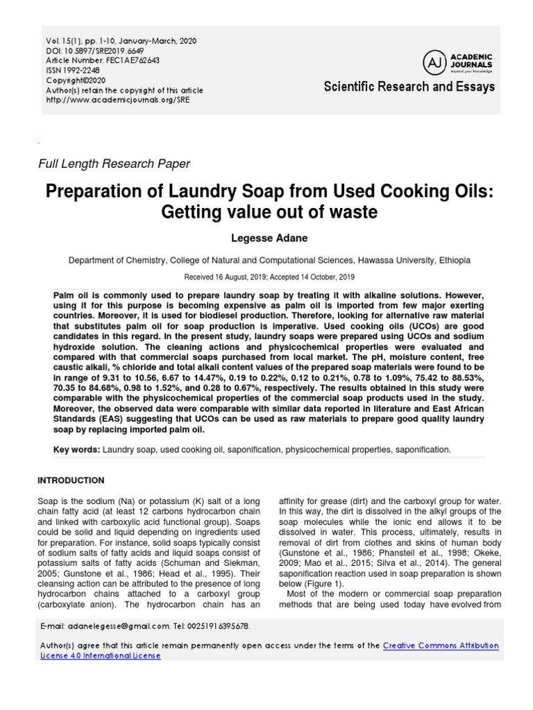Cooking Oil | PDF | Sodium Hydroxide | Titration