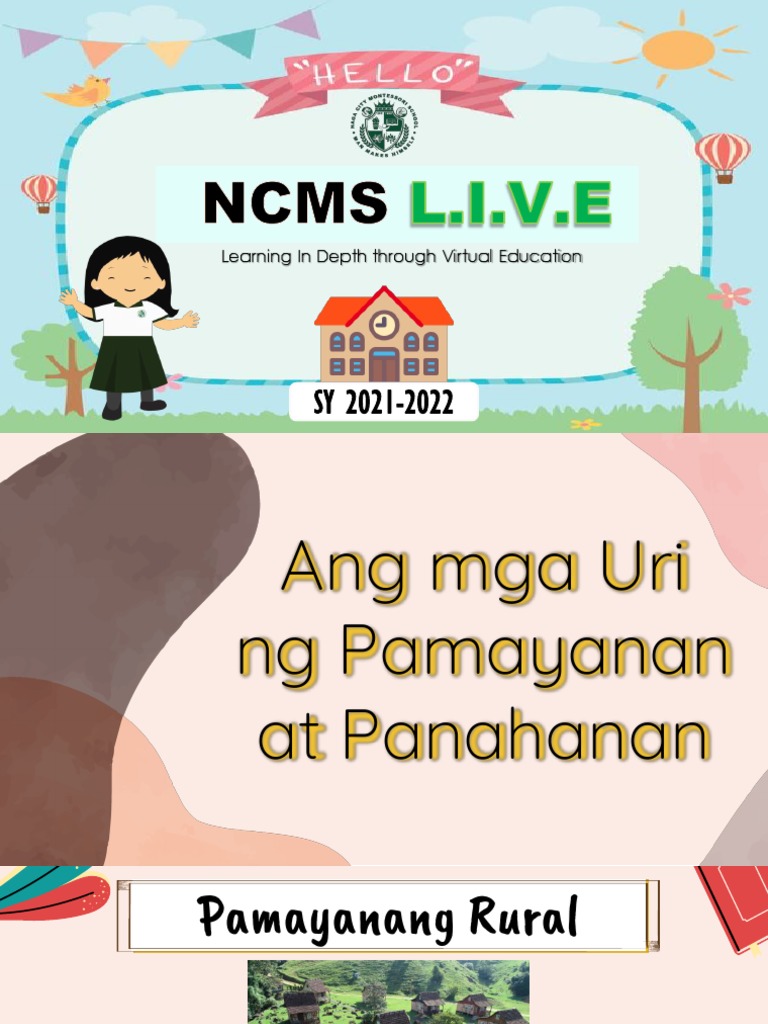 Ang Mga Uri NG Pamayanan at Panahanan | PDF