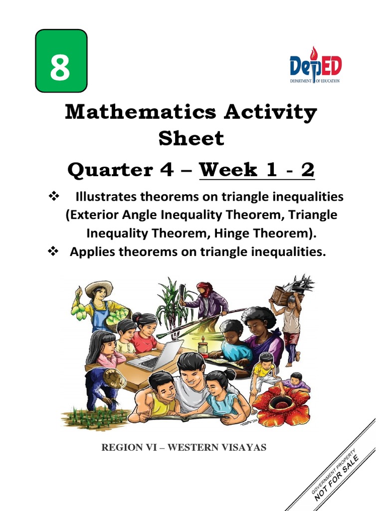 Mathematics Activity Sheet: Quarter 4 - Week 1 - 2 | PDF | Triangle ...