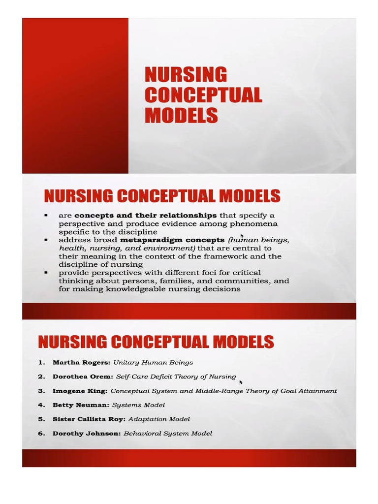 Nursing Conceptual Models | PDF