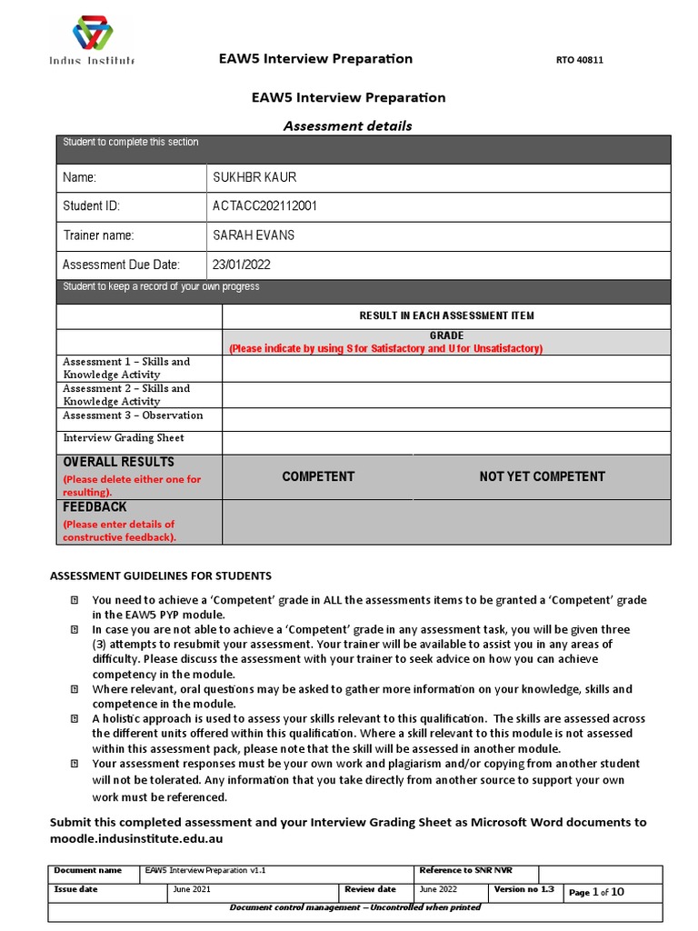 Competency Based Assessment | PDF | Interview | Job Interview