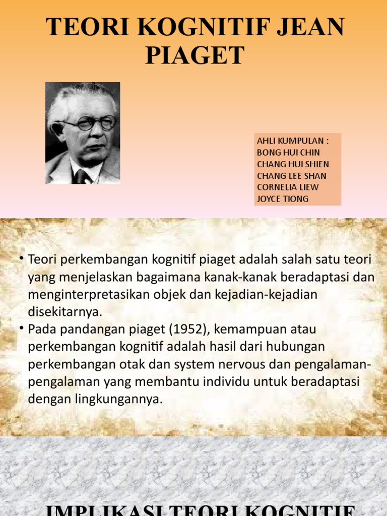 Teori Kognitif Jean Piaget | PDF