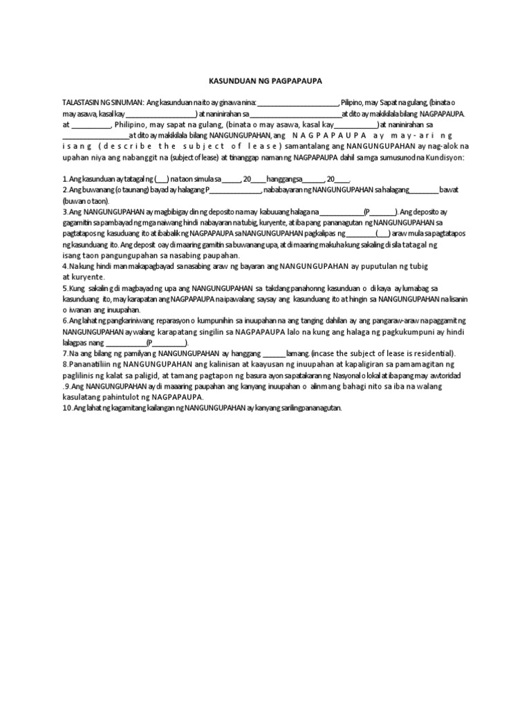 Sample Contact Tagalog Master | PDF