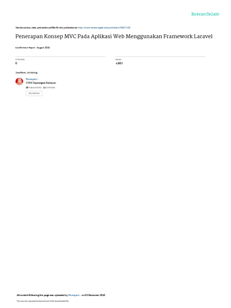 Penerapan Konsep MVC Pada Aplikasi Web Menggunakan | PDF | Komputer ...
