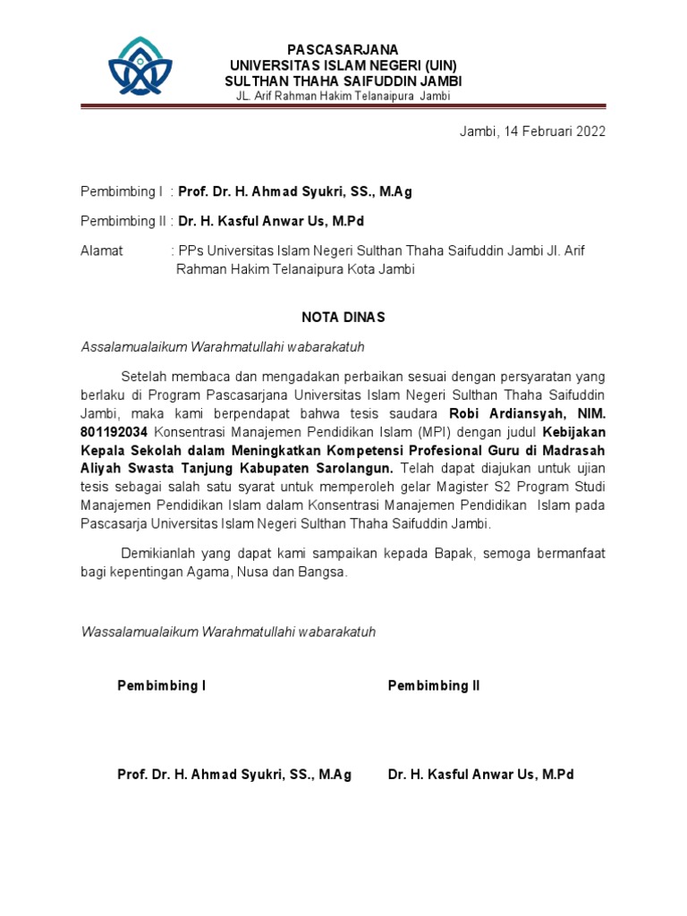 Tesis S2: Kebijakan Kepala Sekolah | PDF