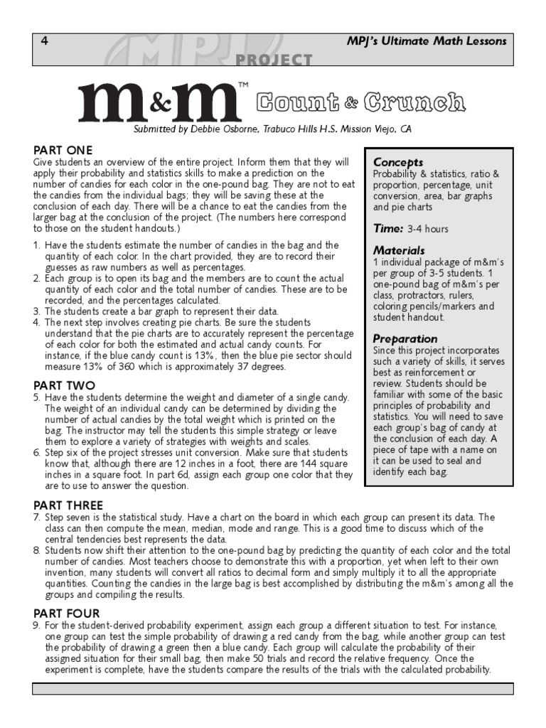 MM Count and Crunch | PDF | Statistics | Pie Chart