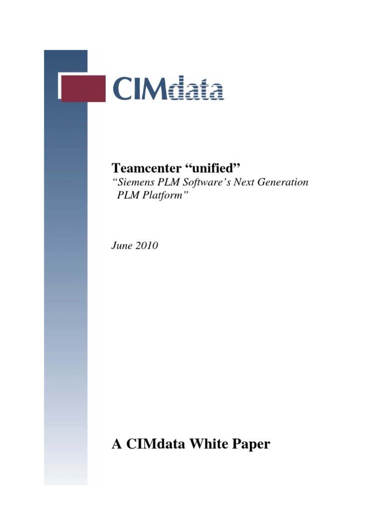 CIM Data White Paper Team Center PLM | PDF | Product Lifecycle ...