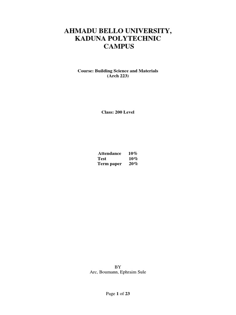 Building Science Notes 2021 2022 | PDF | Plywood | Concrete