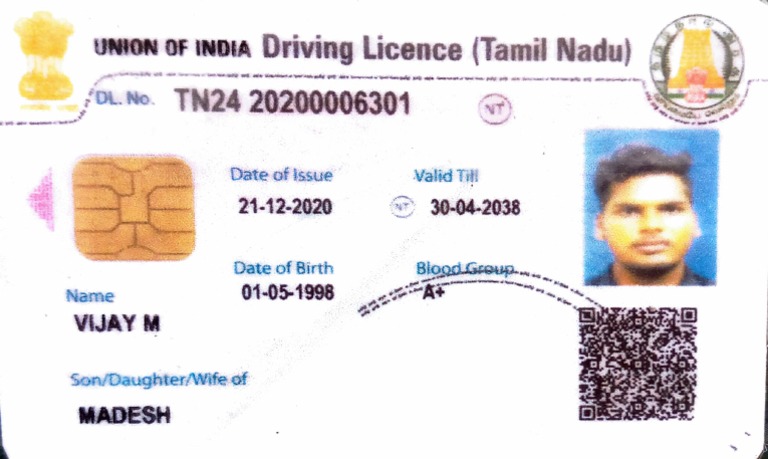 Tamil Nadu Driving Licence Format | PDF