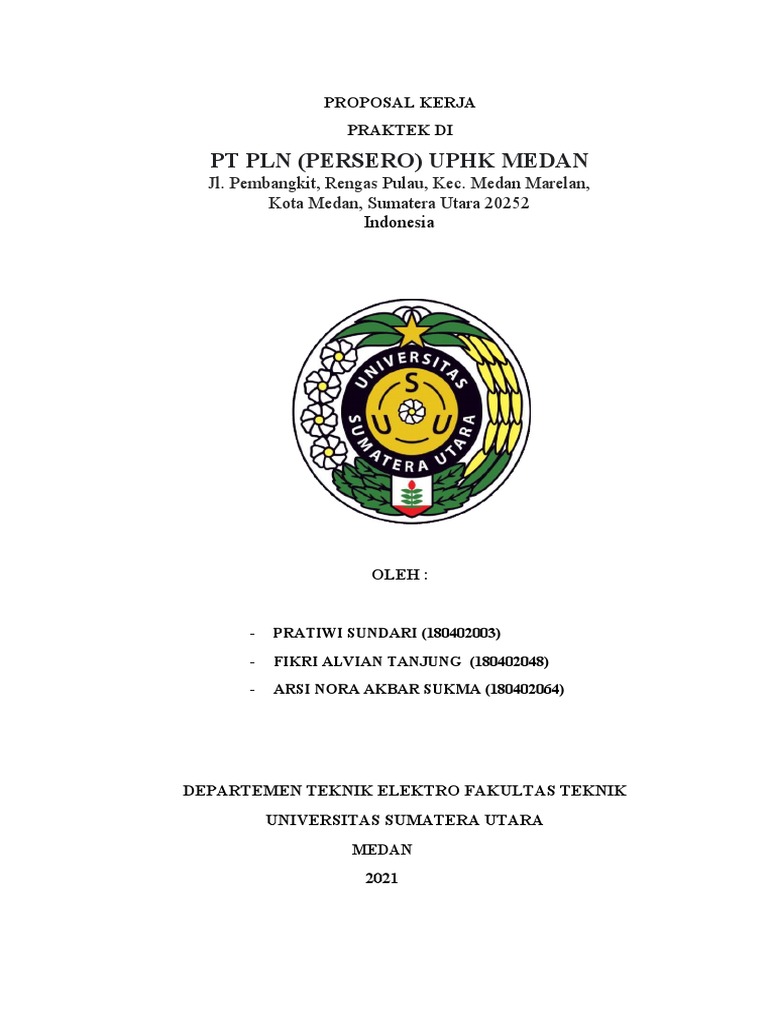 Proposal Kerja Praktek di PLN Medan | PDF | Sains & Matematika