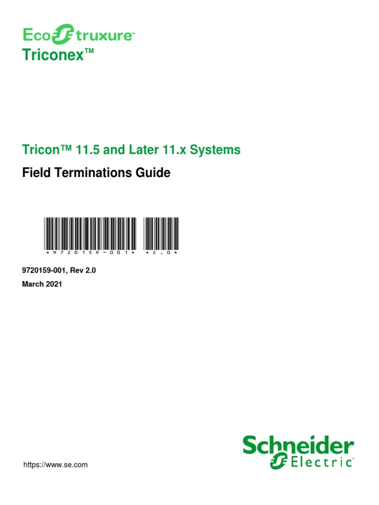 Tricon Field Termination Guide | PDF | Electrical Connector ...