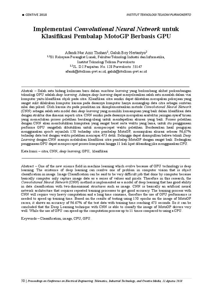 Implementasi Deep Learning Menggunakan Convolutional Neural Network ...
