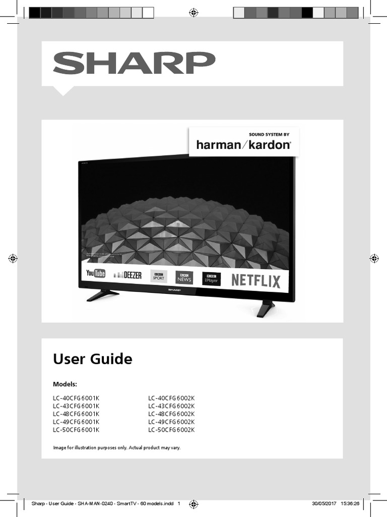 Sharp User Guide SHA MAN 0240 SmartTV 60 Models V5print | PDF | Hdmi ...