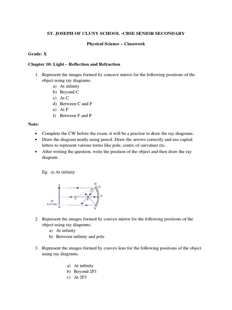 Grade 10 - Science (Physical Science) - Classwork of Chapter 10 ...