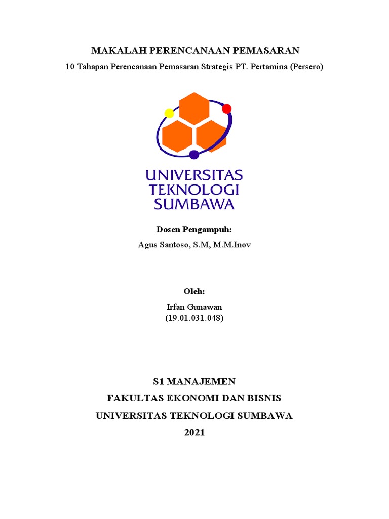 Perencanaan Pemasaran Uts Irfan Gunawan | PDF