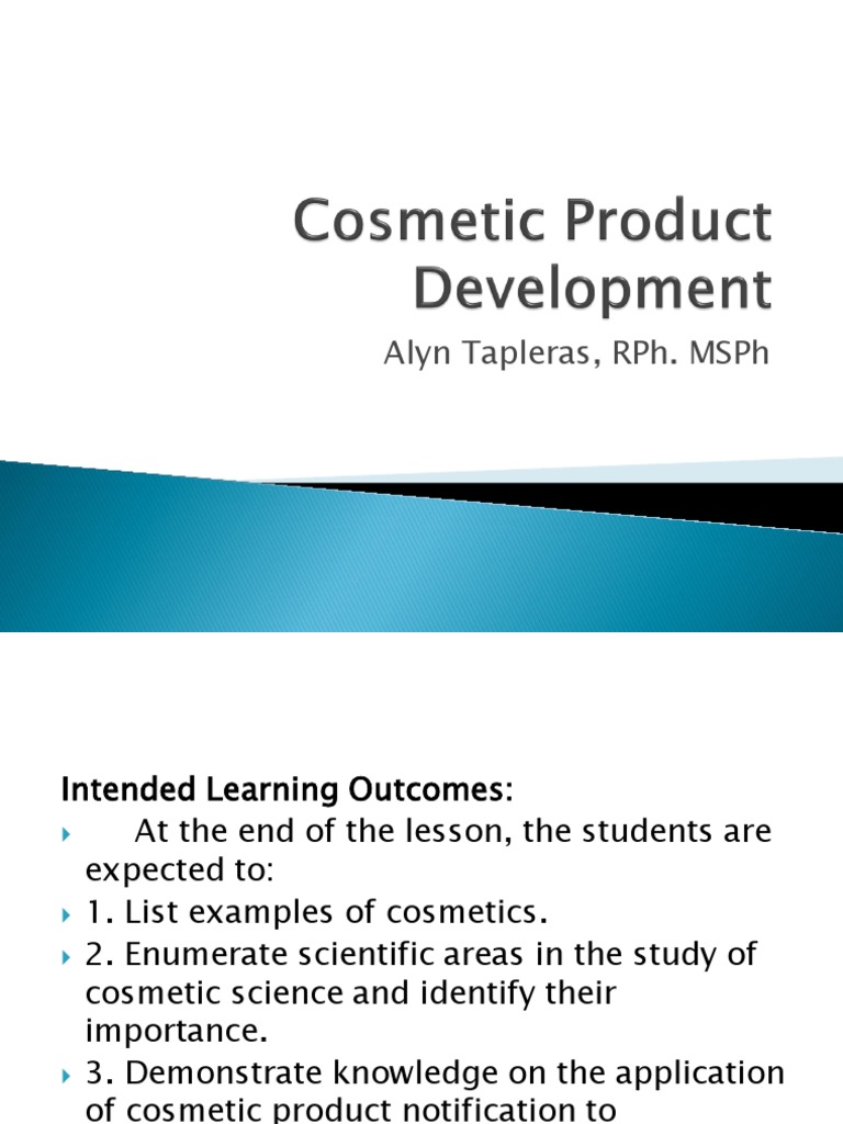 Cosmetic Product Development | PDF | Cosmetics | Food And Drug ...