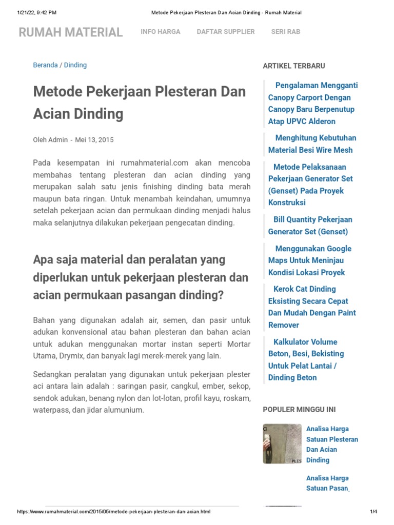 Plesteran | PDF