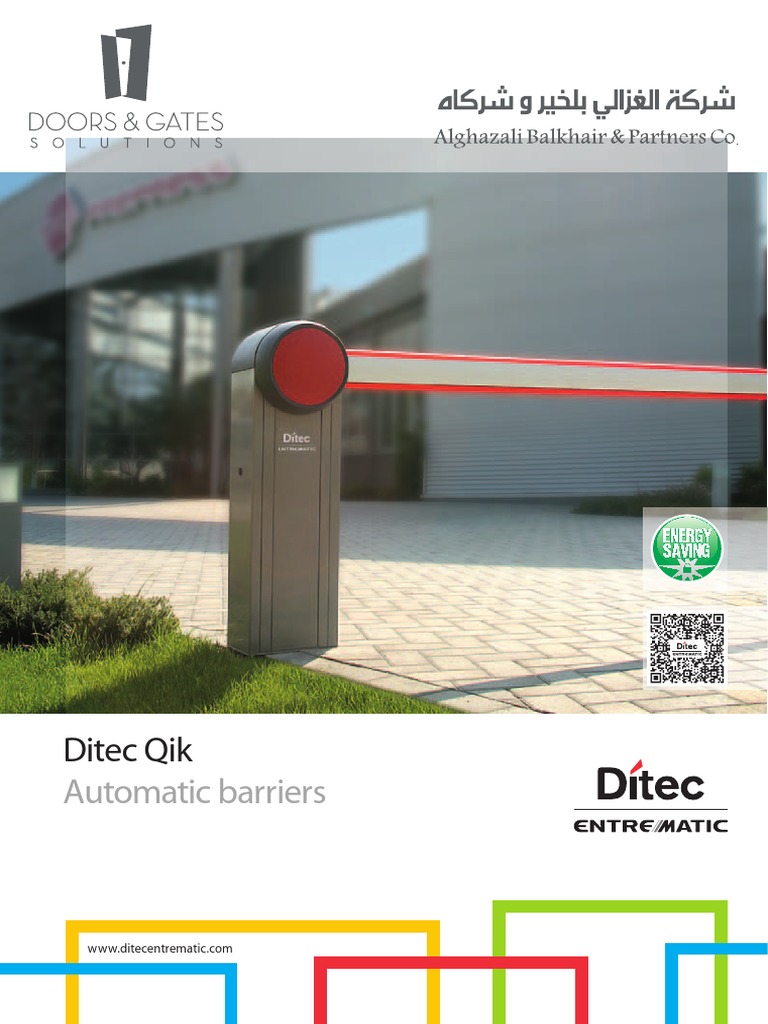 Ditec Qik: Automatic Barriers | PDF | Power Supply | Remote Control