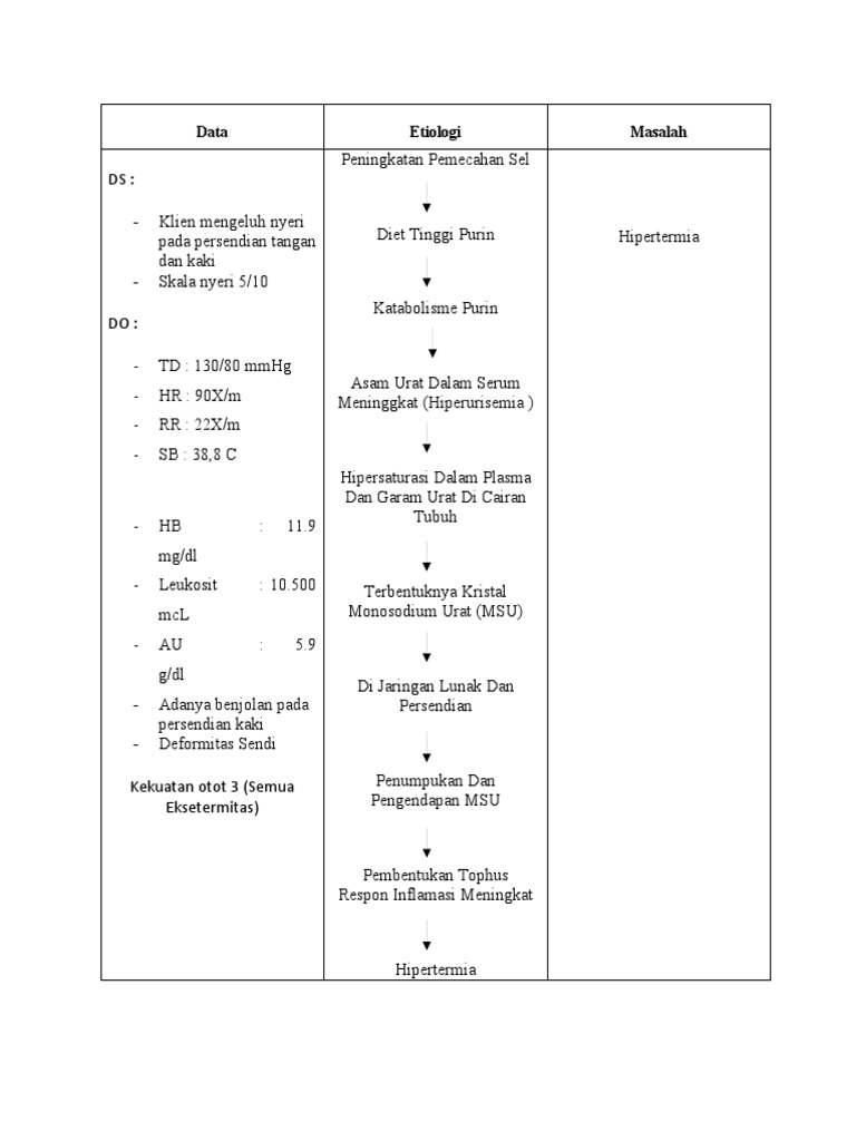 Analisa Data Hipertermi | PDF