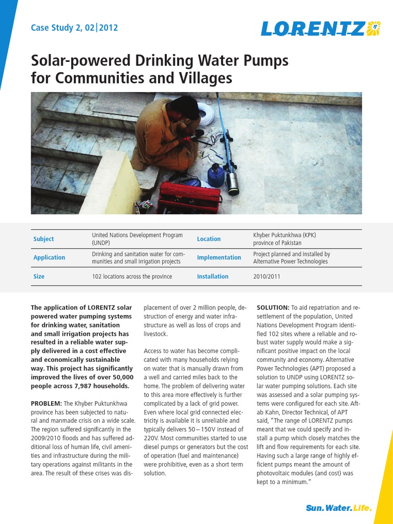 Solar-Powered Drinking Water Pumps For Communities and Villages | PDF ...
