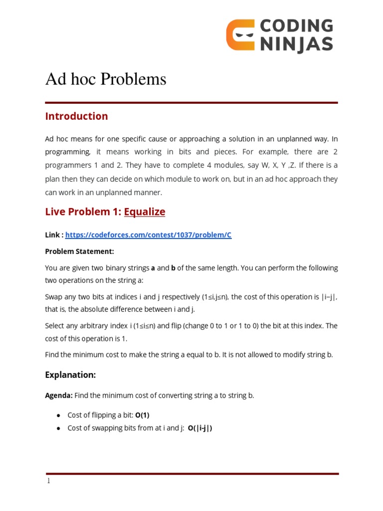 Ad Hoc Problems: Explanation | PDF | Cartesian Coordinate System | Area