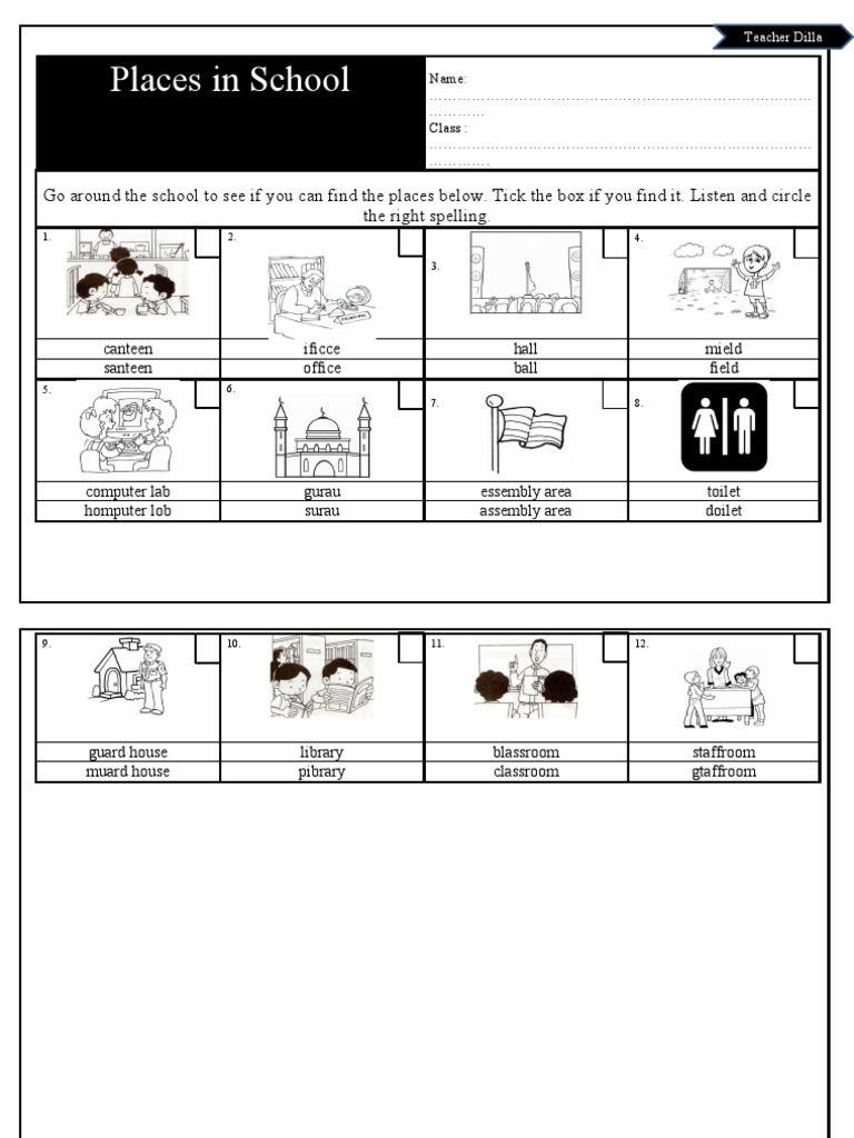 Places in School | PDF
