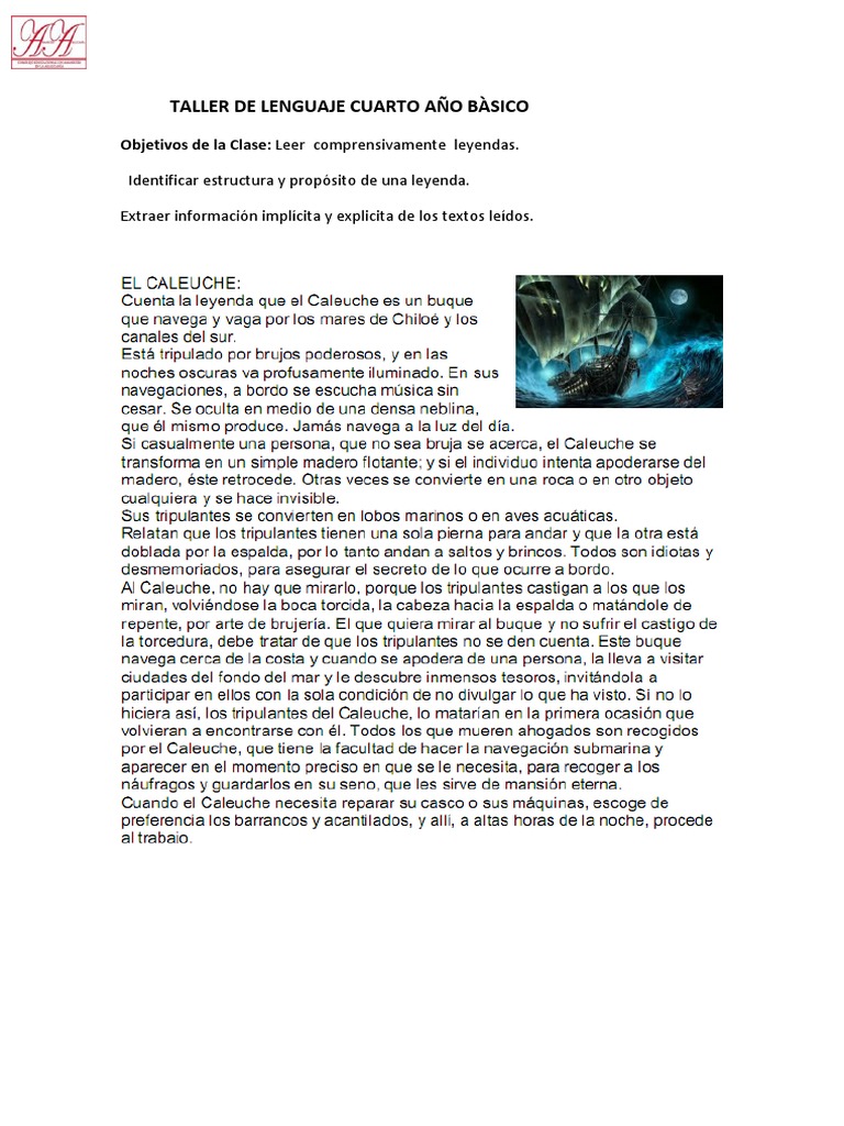 Comprensión Lectora Leyendas | PDF