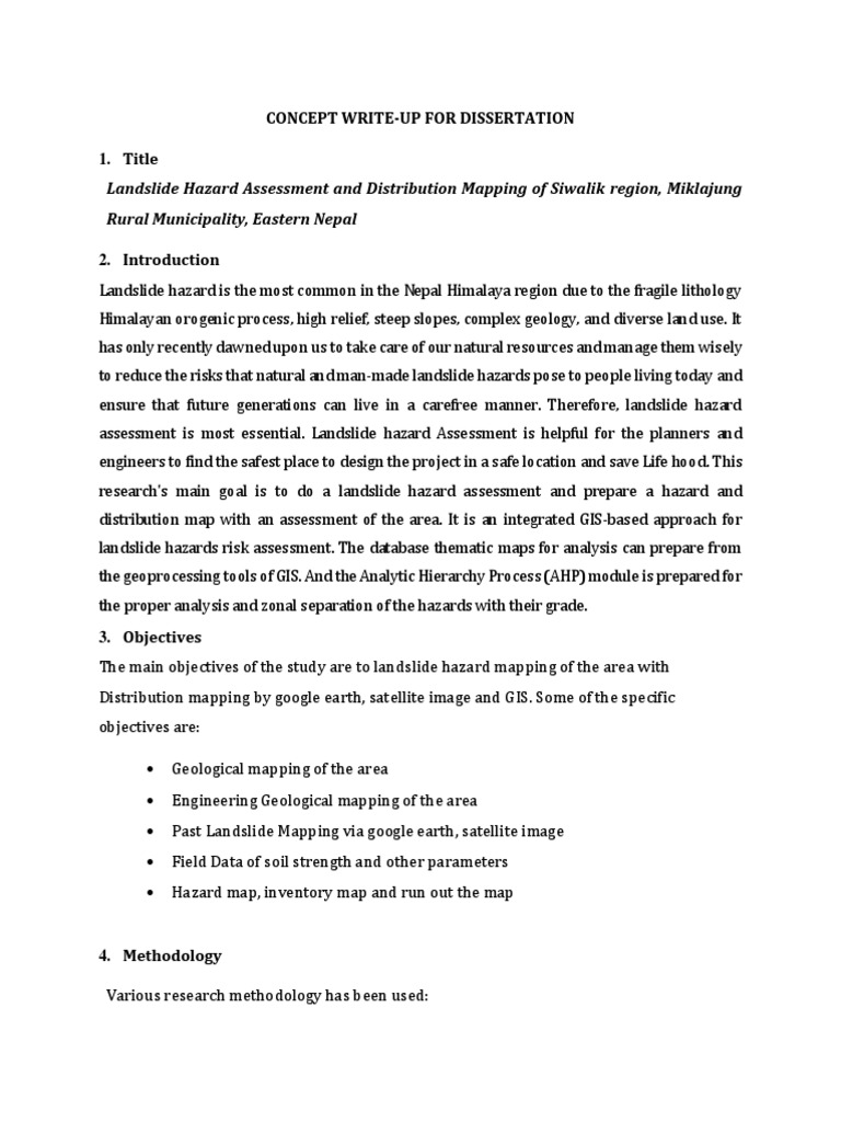 Concept Note For Thesis | Download Free PDF | Geographic Information ...