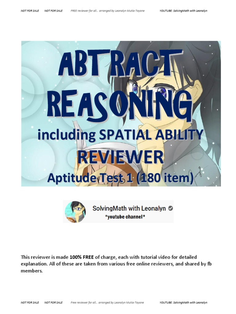 180 Abstract and Spatial Reasoning Reviewer With Tutorial Videos | PDF ...