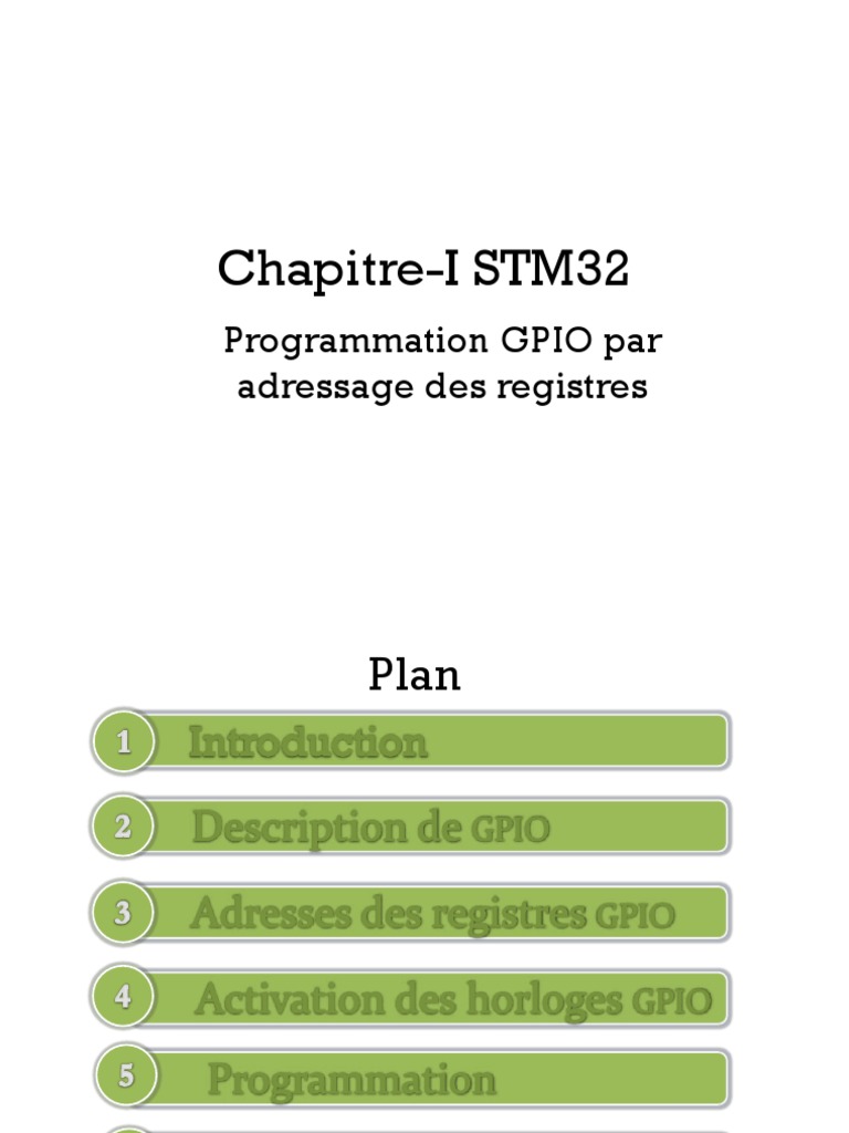 Chapitre I STM32 Programmation GPIO Par | Descargar gratis PDF | Pointeur (programmation ...