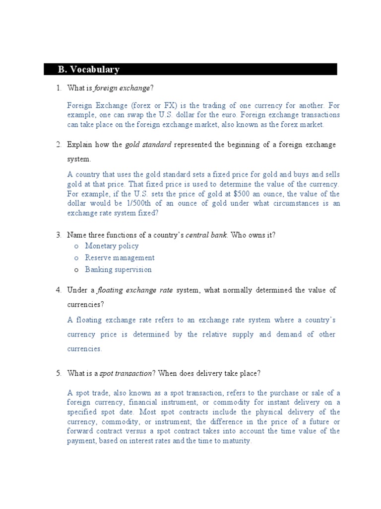 Foreign Exchange Trading Overview | PDF | Foreign Exchange Market ...