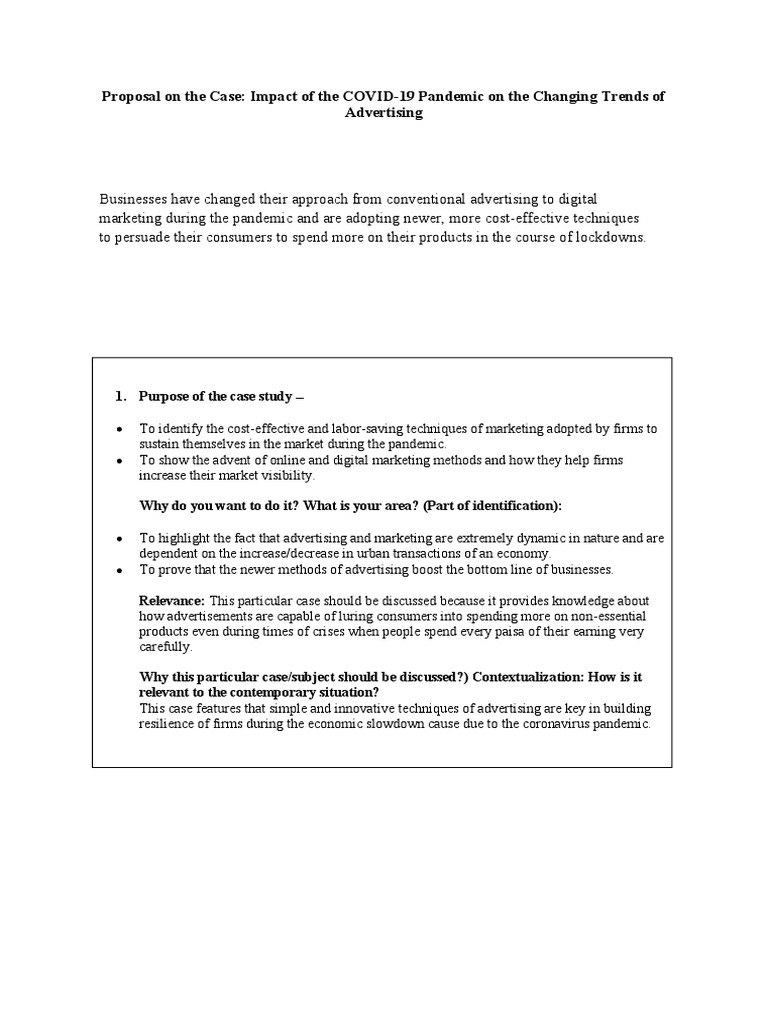 Skeleton of Proposal | PDF | Advertising | Digital Marketing