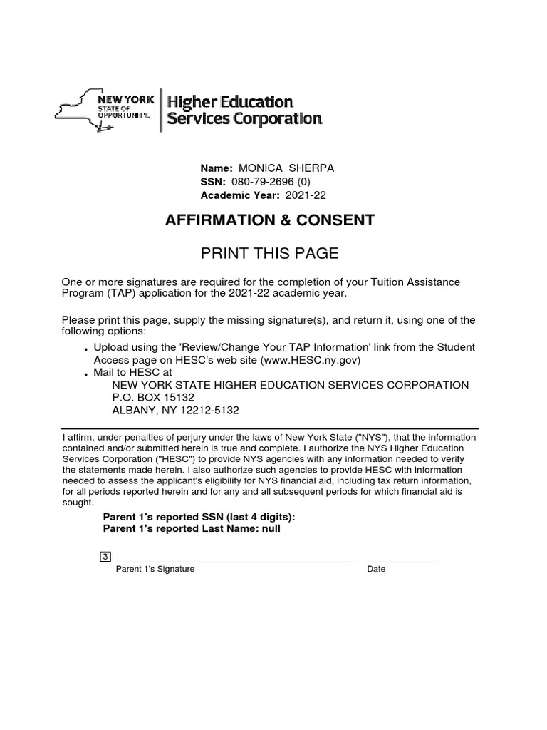Affirmation & Consent: Print This Page | PDF | Social Science