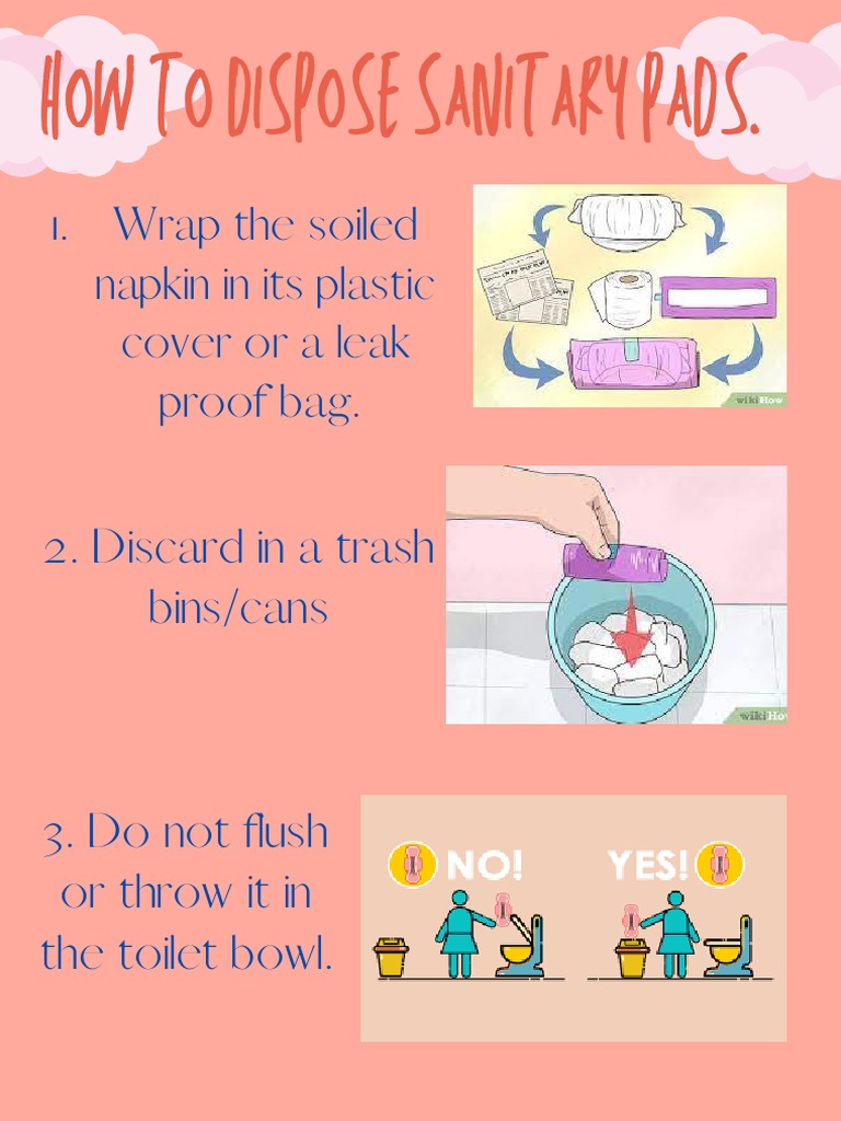Sanitary Pad Disposal Guide | PDF | Self-Improvement | Wellness