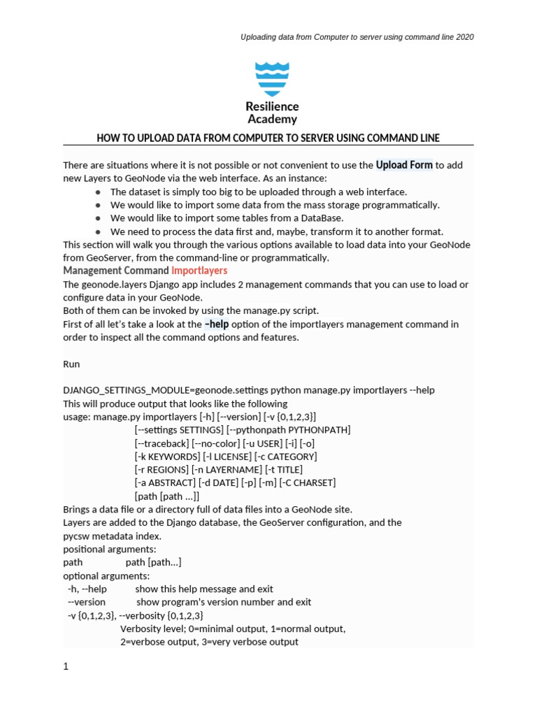 How To Upload Data From Computer To Server Using Command Line Pdf Command Line Interface