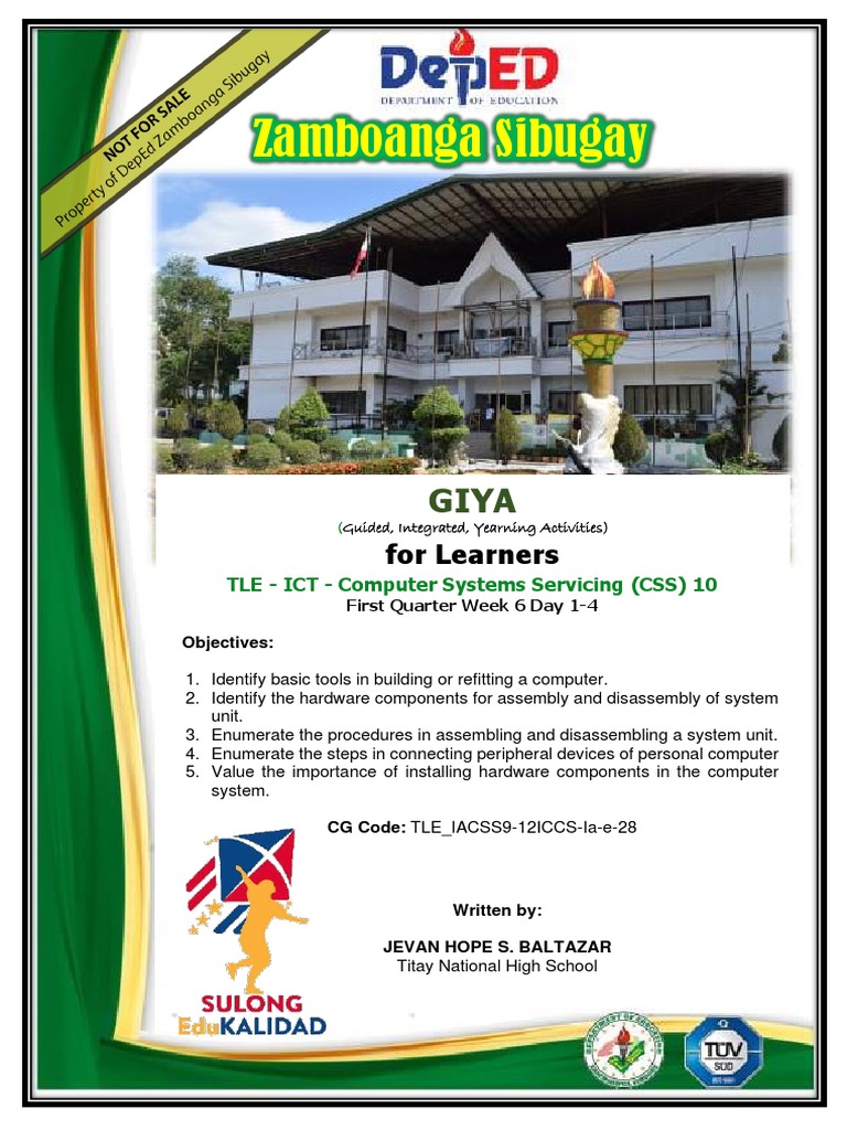 CSS10 LAS FirstQuarter WEEK6 | PDF | Electrical Connector | Usb