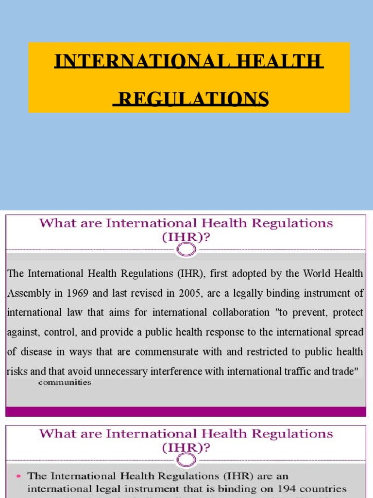 International Health Regulation | PDF | Health Sciences | Public Health