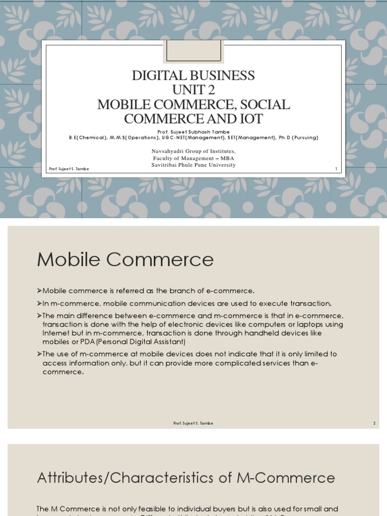 Digital Business UNIT 2 PDF | PDF | E Commerce | Social Media Marketing