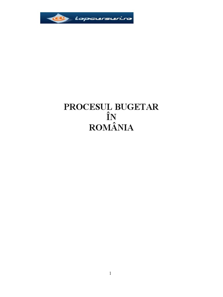 Procesul Bugetar | PDF