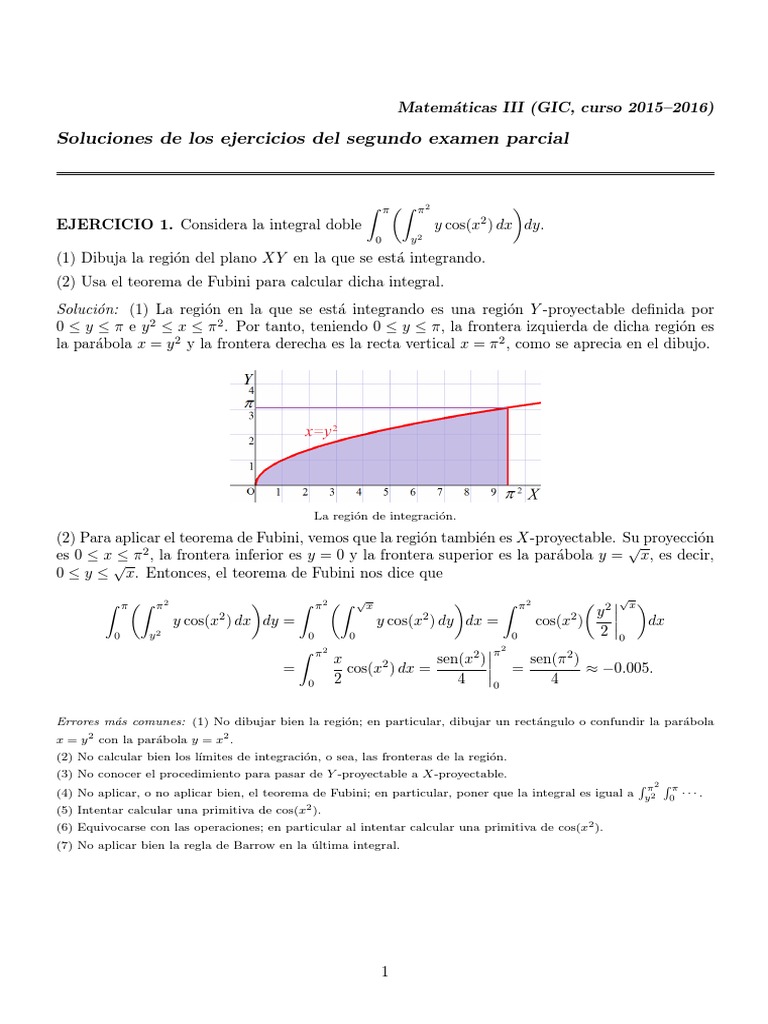 Prob. Integ. Dobles Areas | PDF | Integral | Ecuaciones