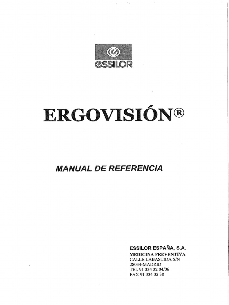 Ergovision 1 | PDF