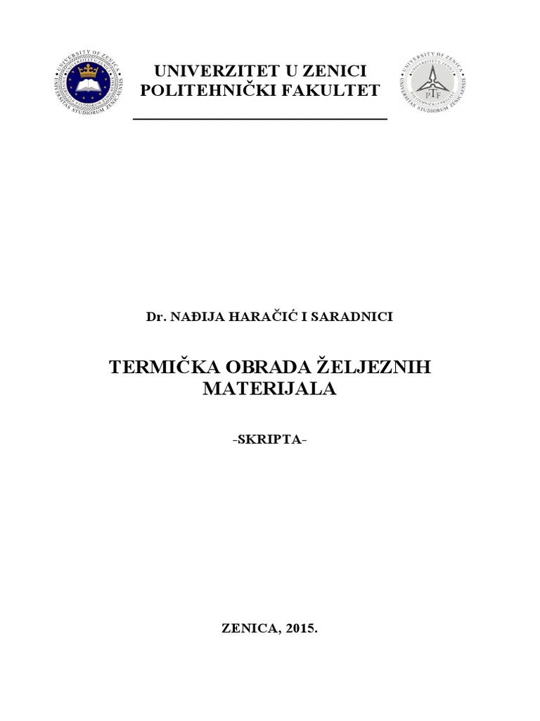 Termicka Obrada Skripta | PDF